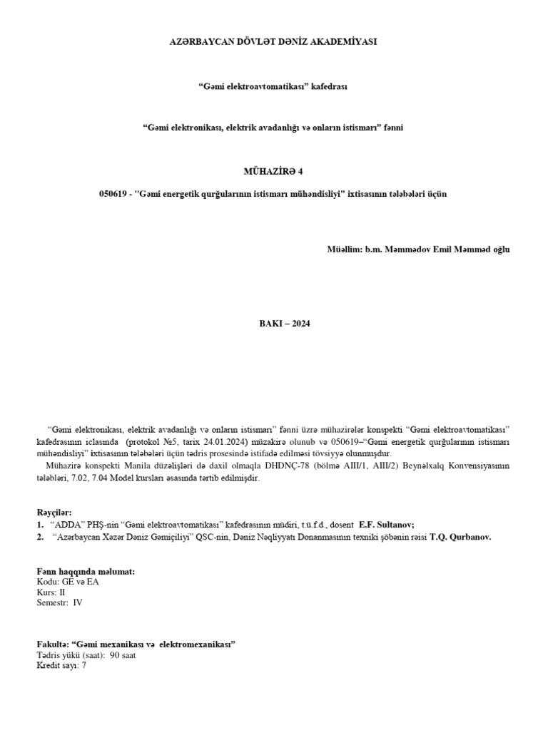 Elektrik Muhazire 4 | PDF