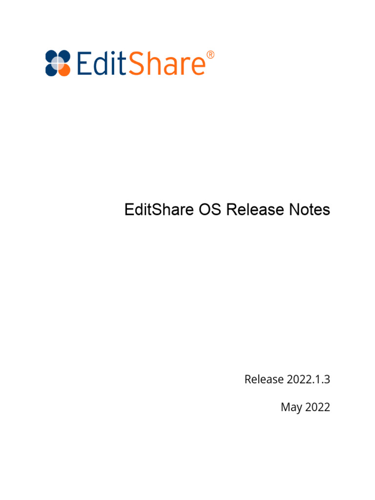 EditShare Release Notes | PDF | Mac Os | Metadata