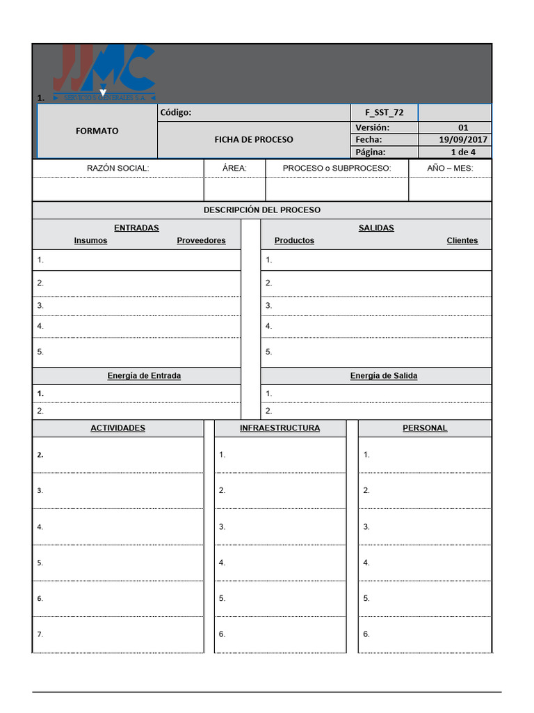 Ficha de Proceso | PDF