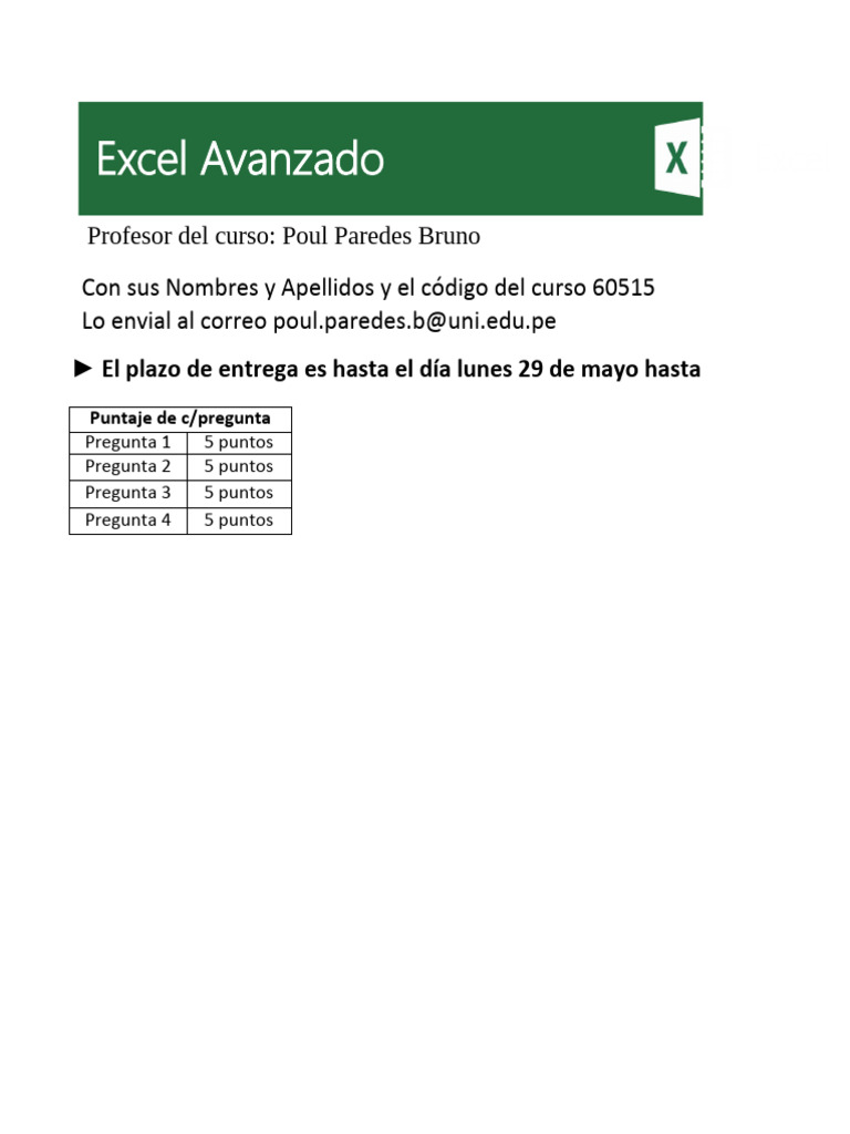 Examen de Excel Avanzado - 63515 | PDF | Jabón | Productos químicos para el hogar