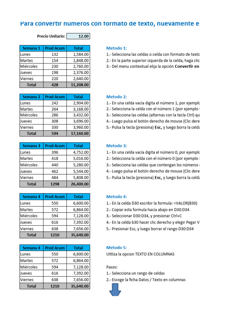 Convertir Texto a Números en Excel | PDF | Software | De entrada y salida