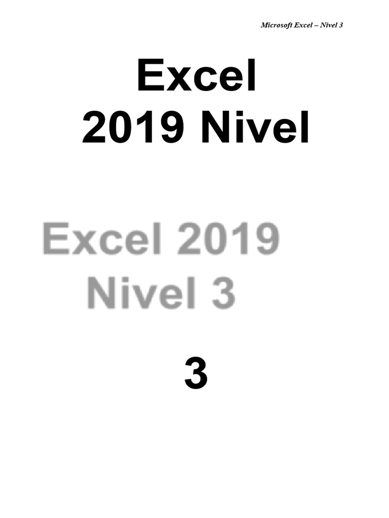 Manual Excel Nivel 3 | PDF | Macro (informática) | Microsoft Excel