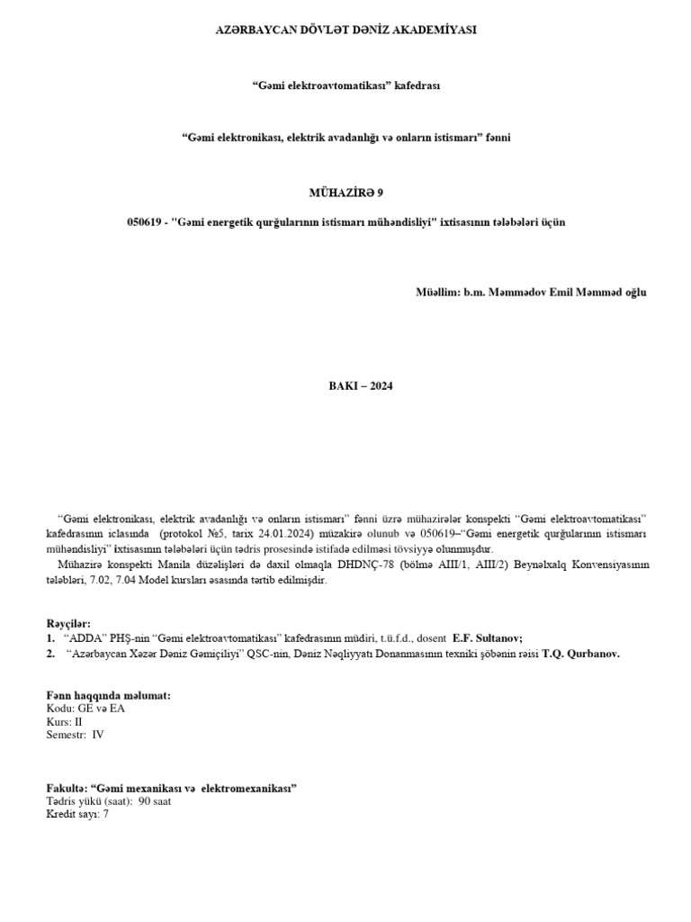 Elektrik Muhazire 9 | PDF