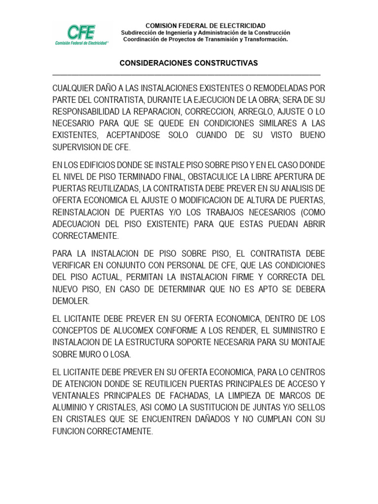 Consideraciones Constructivas en Ferniland | PDF