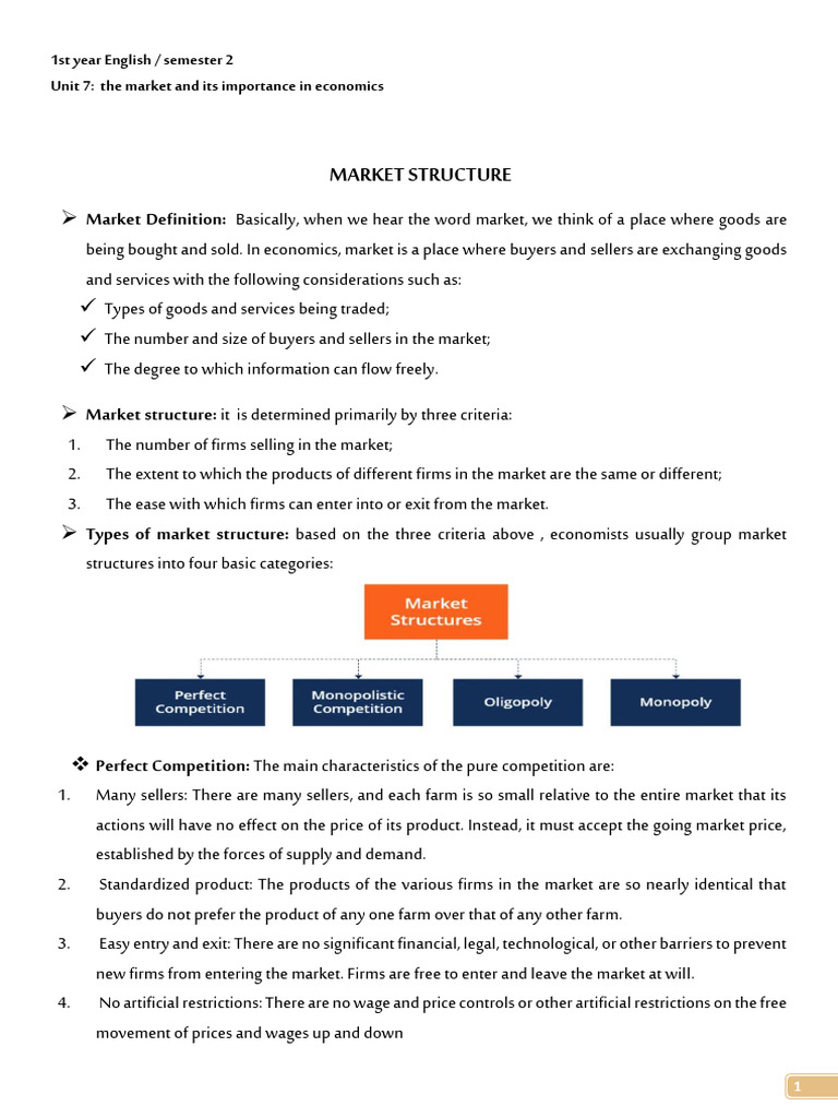 unit 7 lesson 1 | PDF | Monopoly | Oligopoly