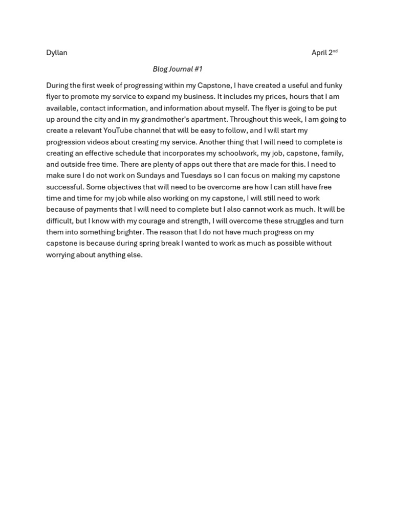 Capstone Project: Flyer & YouTube Launch | PDF