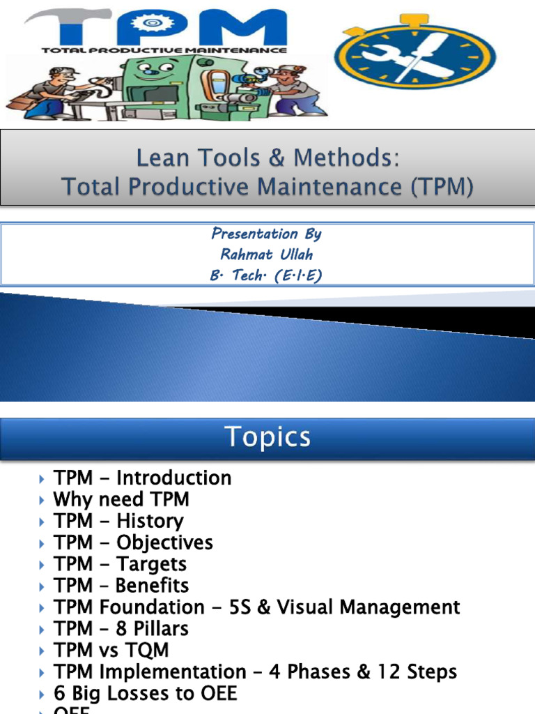 Totalproductivemaintenance TPM 210427144841 | PDF | Reliability Engineering | Business