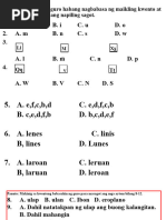 ELLNA Reviewer For Filipino Subject Grade 3 | PDF