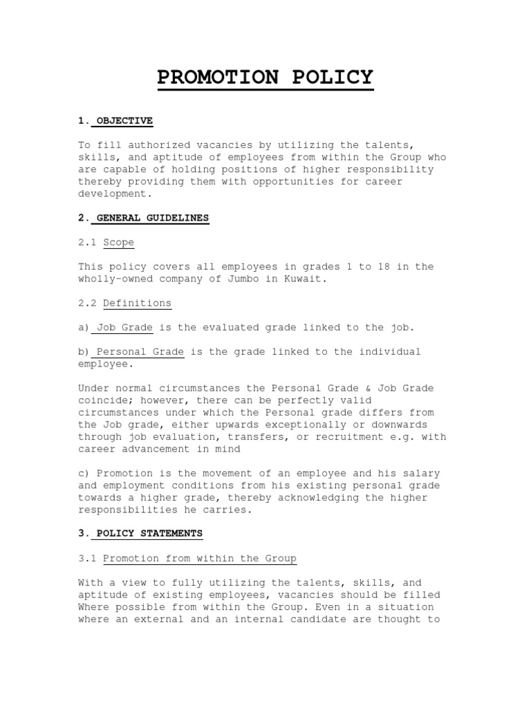 Promotion | PDF | Employment | Salary