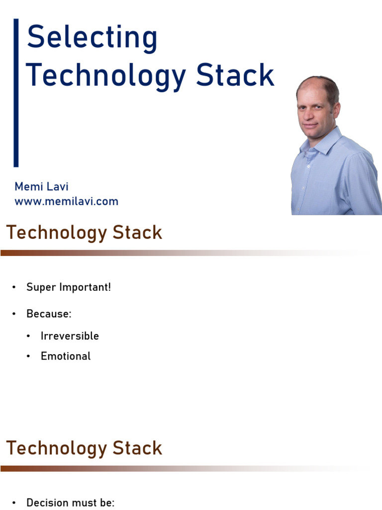 Comprehensive Guide to Choosing a Technology Stack | PDF | No Sql | Xamarin