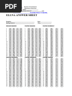 Answer Sheet Ellna Grade 3 | PDF
