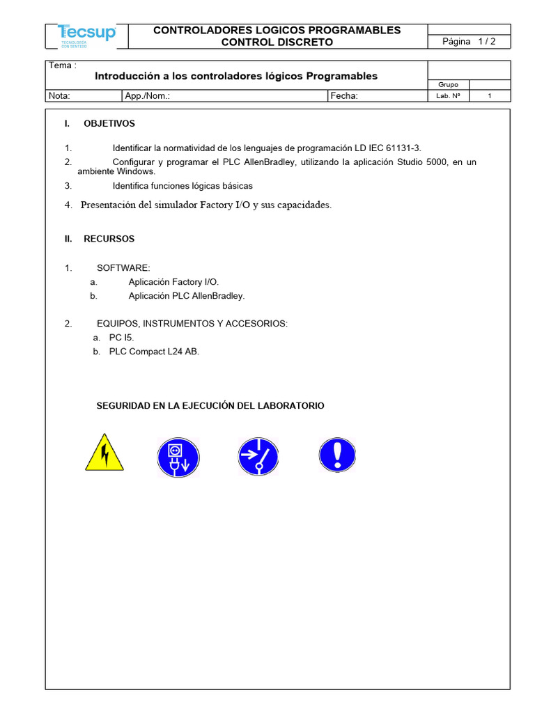 Lab 03 Operaciones Básicas con bits | PDF | Controlador lógico ...