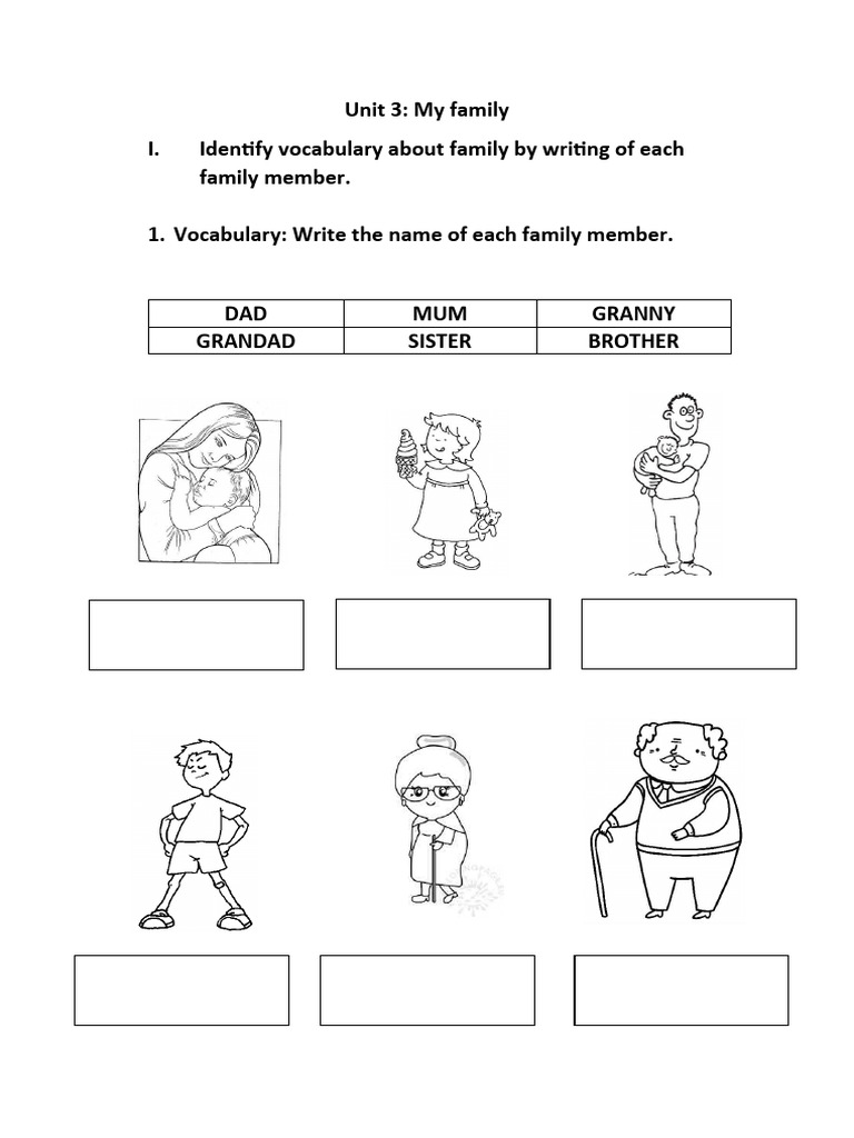 Family Vocabulary and Life Stages Guide | PDF | Grandparent | Social ...