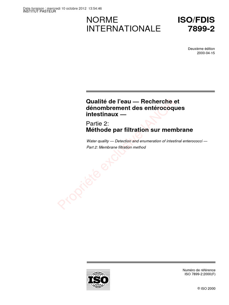 Iso 7899-2 | PDF | Organisation internationale de normalisation