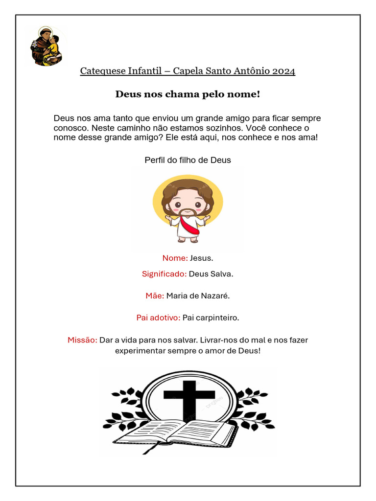 Catequese - Encontro 1 Etapa | PDF