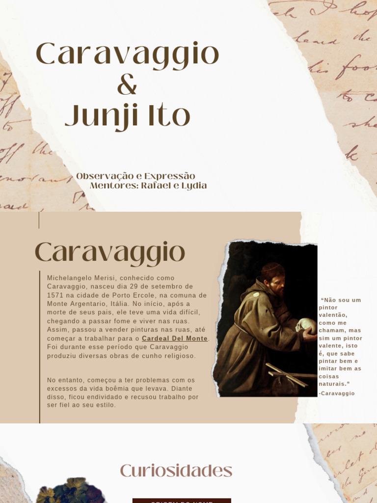 Caravaggio e Junji Ito - Repertório | PDF