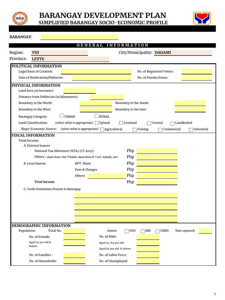 Barangay Profile for BDP 2023 | PDF | Waste Management | Waste