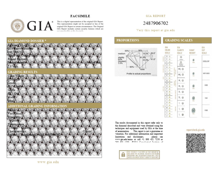 GIA DIAMOND DOSSIER | PDF | Mineralogy | Materials