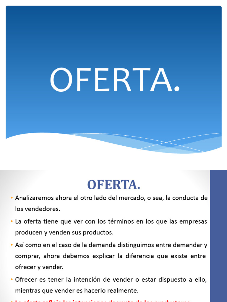 Oferta de Mercado | Descargar gratis PDF | Oferta (economía) | Precios