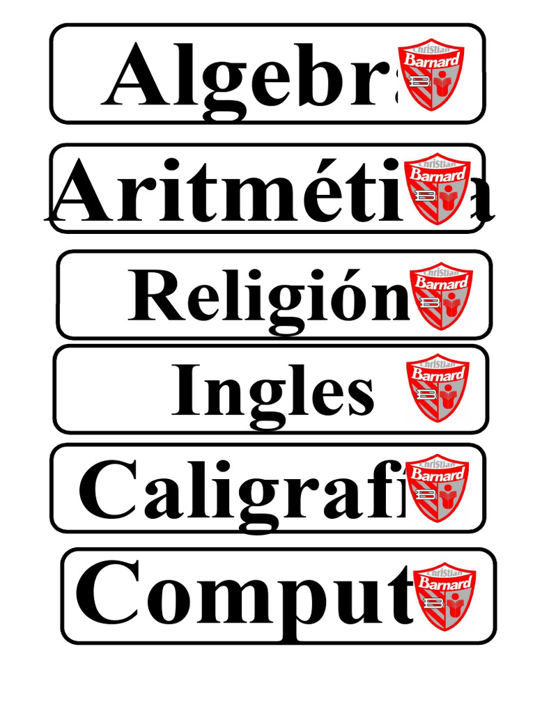 Nombres de Cursos y Nombres para Cuadernos | PDF