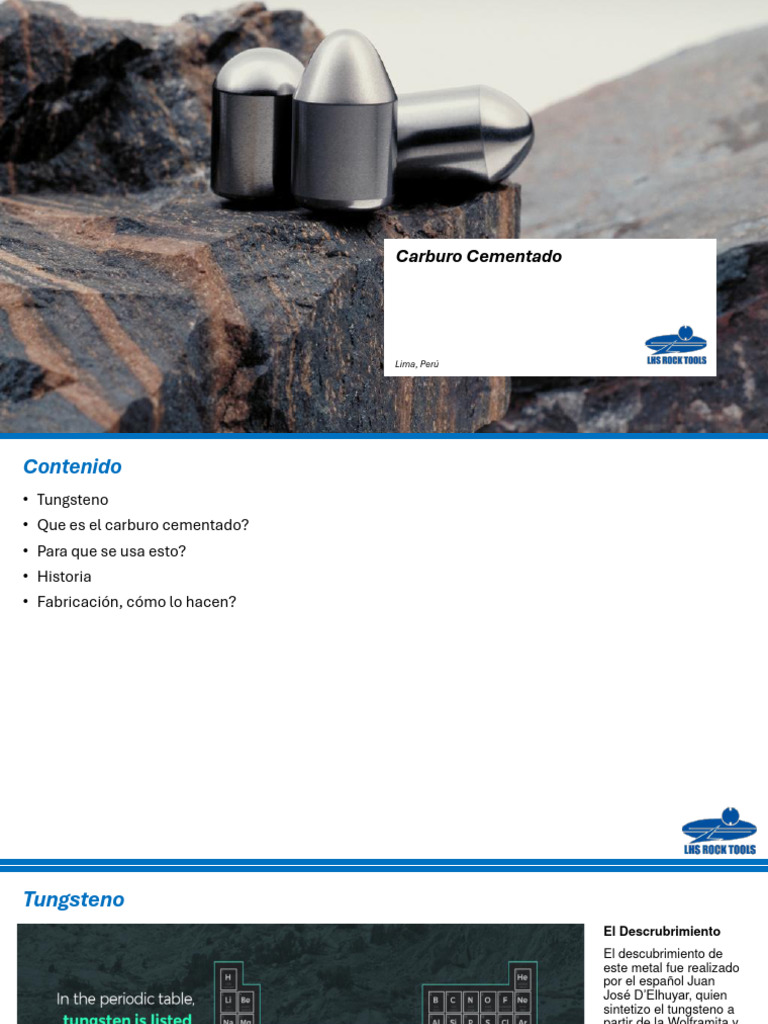 Fabricación y Uso del Carburo Cementado | PDF | Tungsteno | Materiales