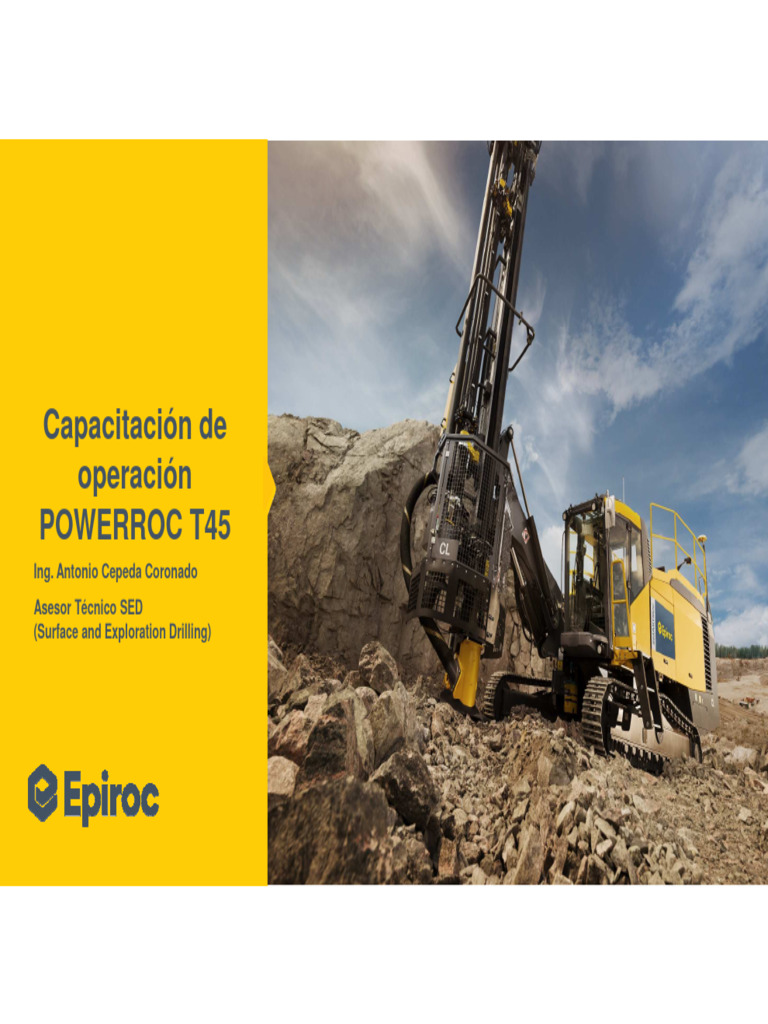 Capacitación de Operación PowerROC T45 | PDF | Perforación | Cambiar