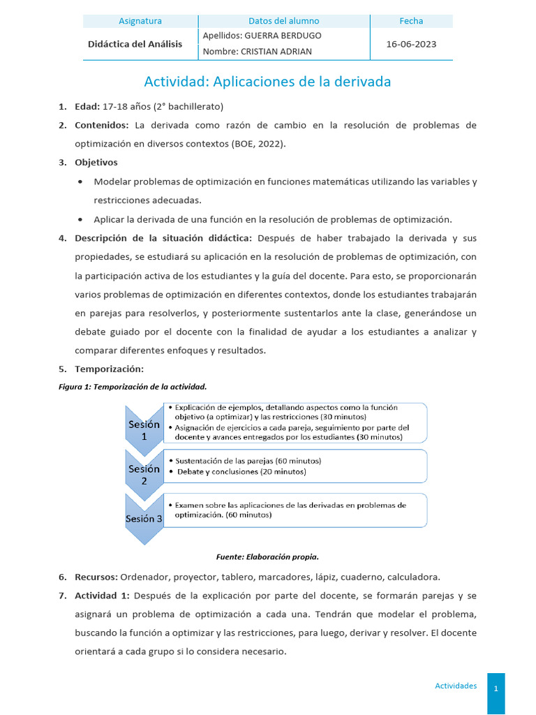 Act 3 Aplicaciones de La Derivada Cagb | PDF | Optimización Matemática ...