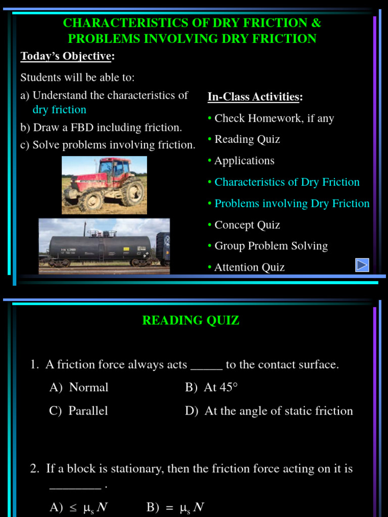 Characteristics of Dry Friction | PDF | Friction | Force