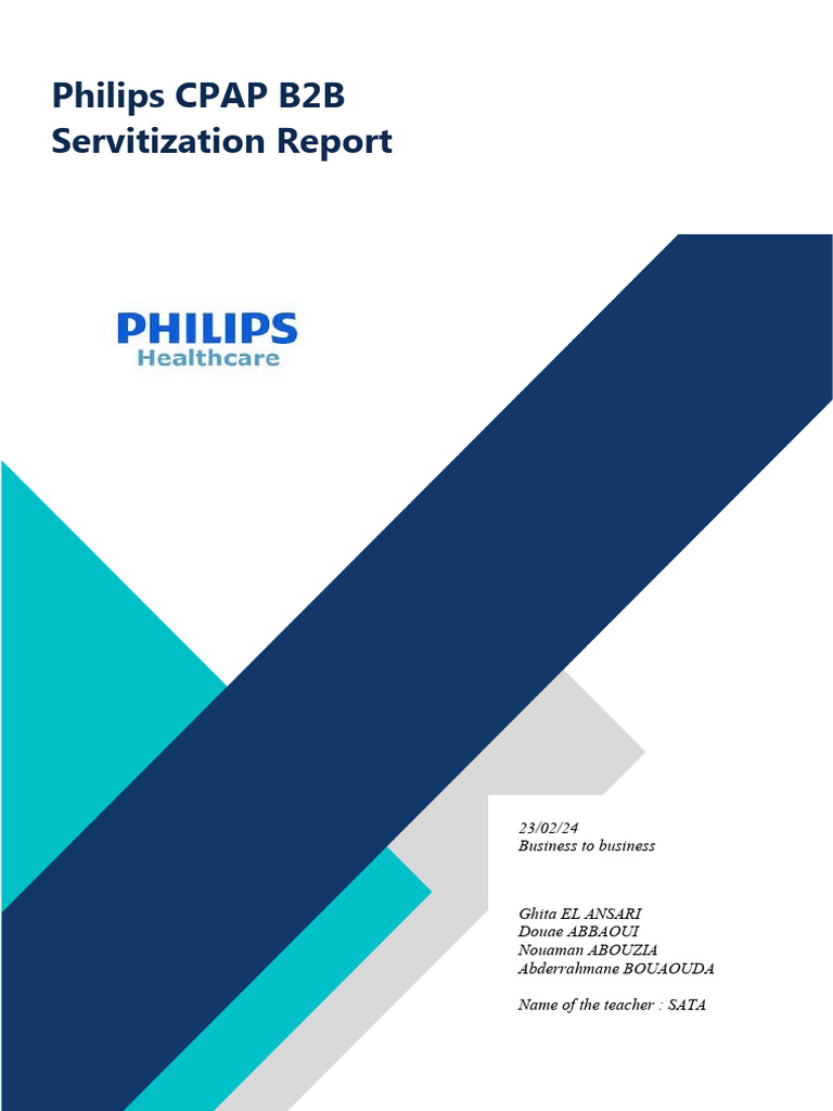 Philips CPAP B2B Servitization Report: 23/02/24 Business To Business ...