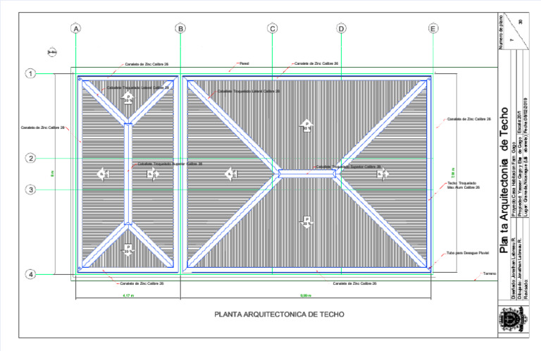 Planta Arquitectónica de Techo | PDF
