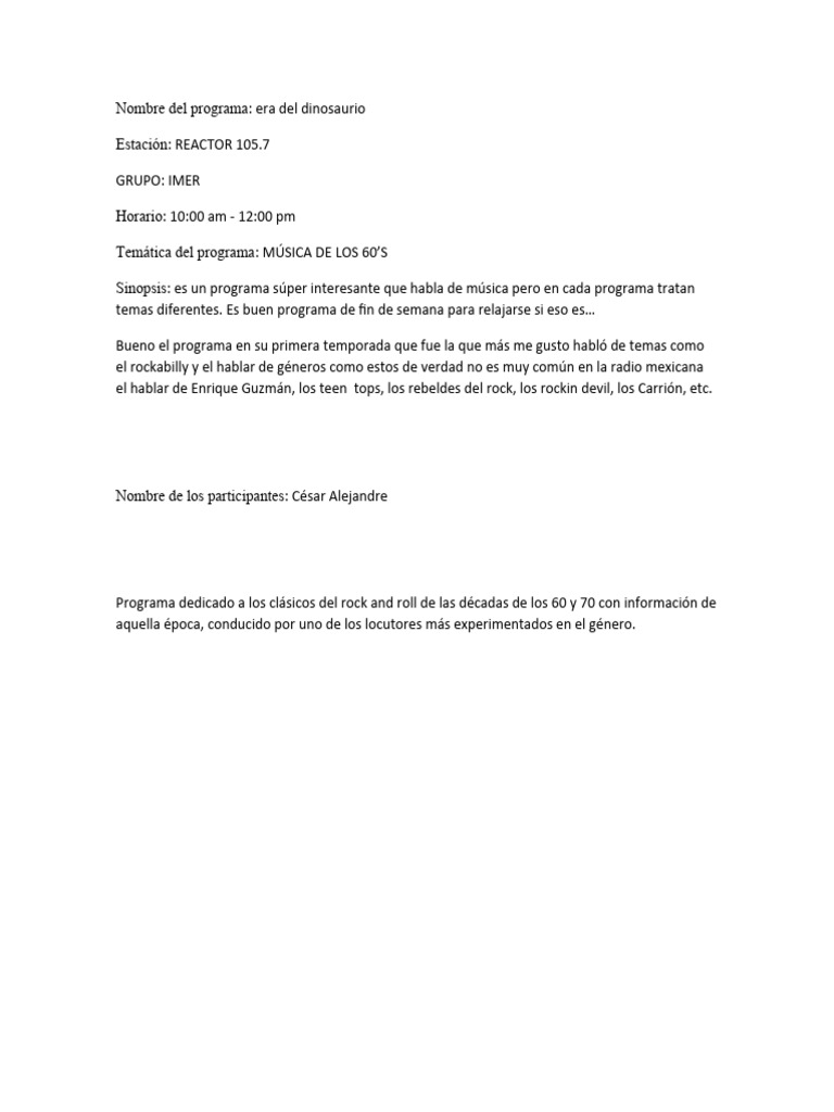 Era Del Dinosaurio | PDF