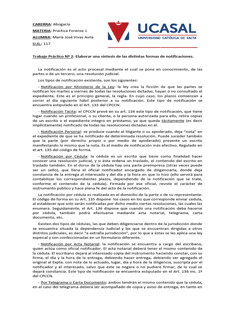 Mis TP - Forense 1 - ejemplos | PDF | Ley Pública | Justicia