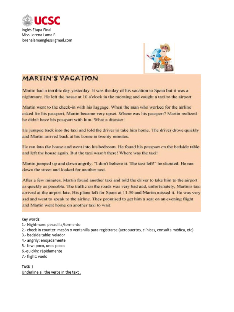 Lesson 2 - Reading Texts and Questions - Simple Past - Week 3 - 2022 ...