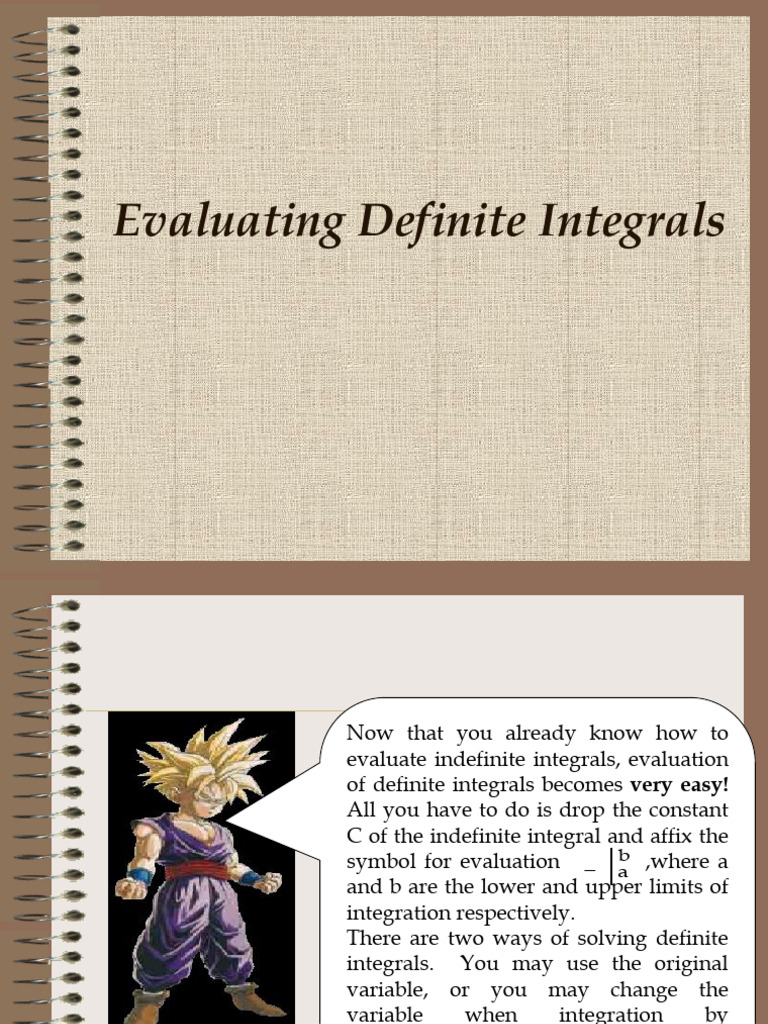 Evaluating Definite Integrals by Substitution | PDF | Integral ...