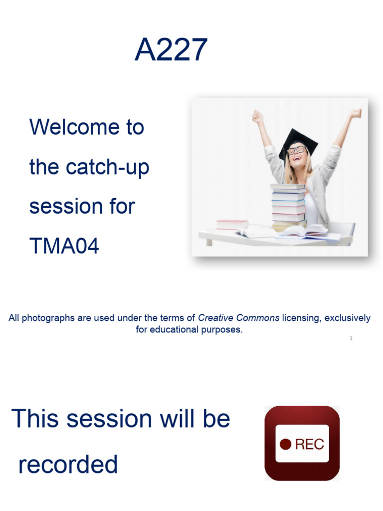 A227 TMA04 Catch-Up Session Guide | PDF | Essays | Knowledge