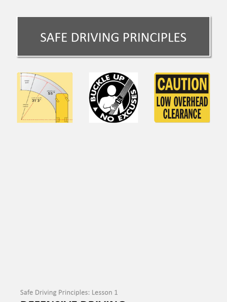 Safe Driving Principles | PDF | Traffic | Intersection (Road)
