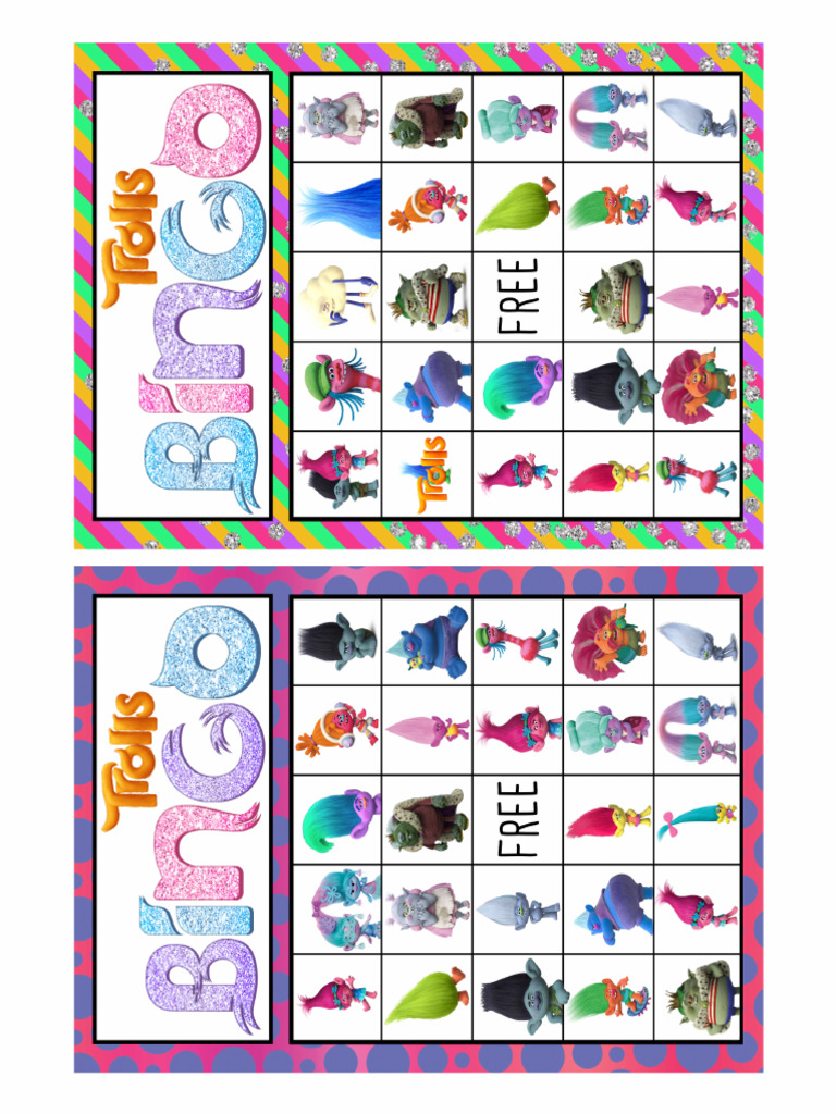 Trolls Bingo BestToysForKids | PDF