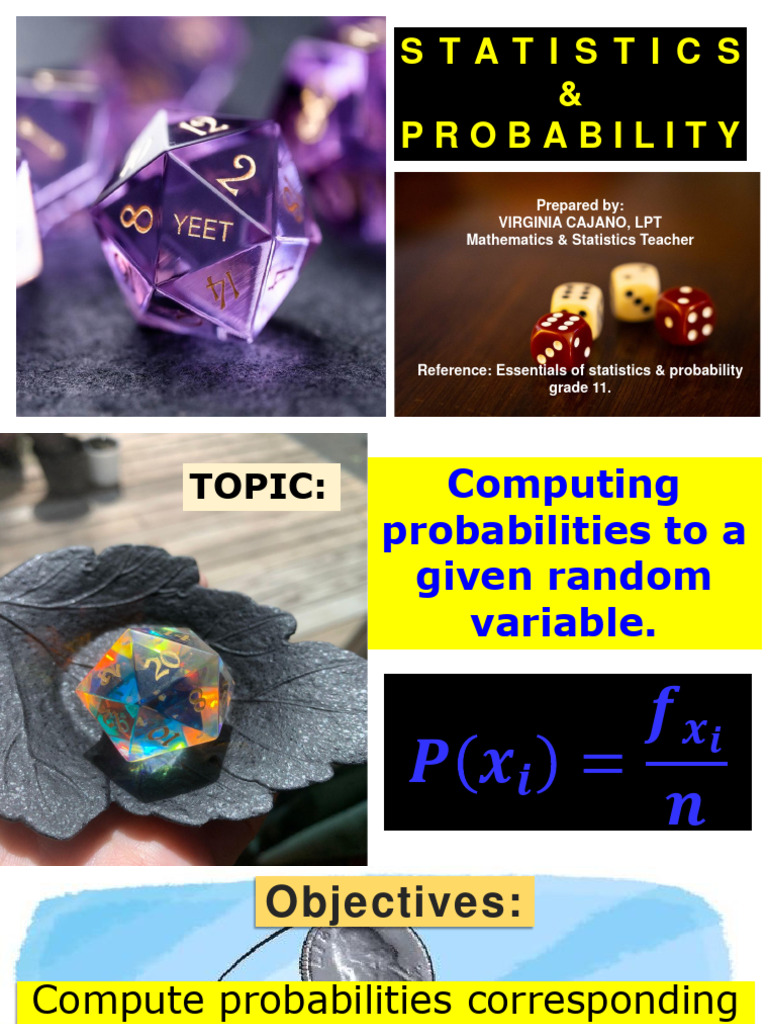 Probability Distribution and Mass Function | PDF | Probability Distribution | Random Variable