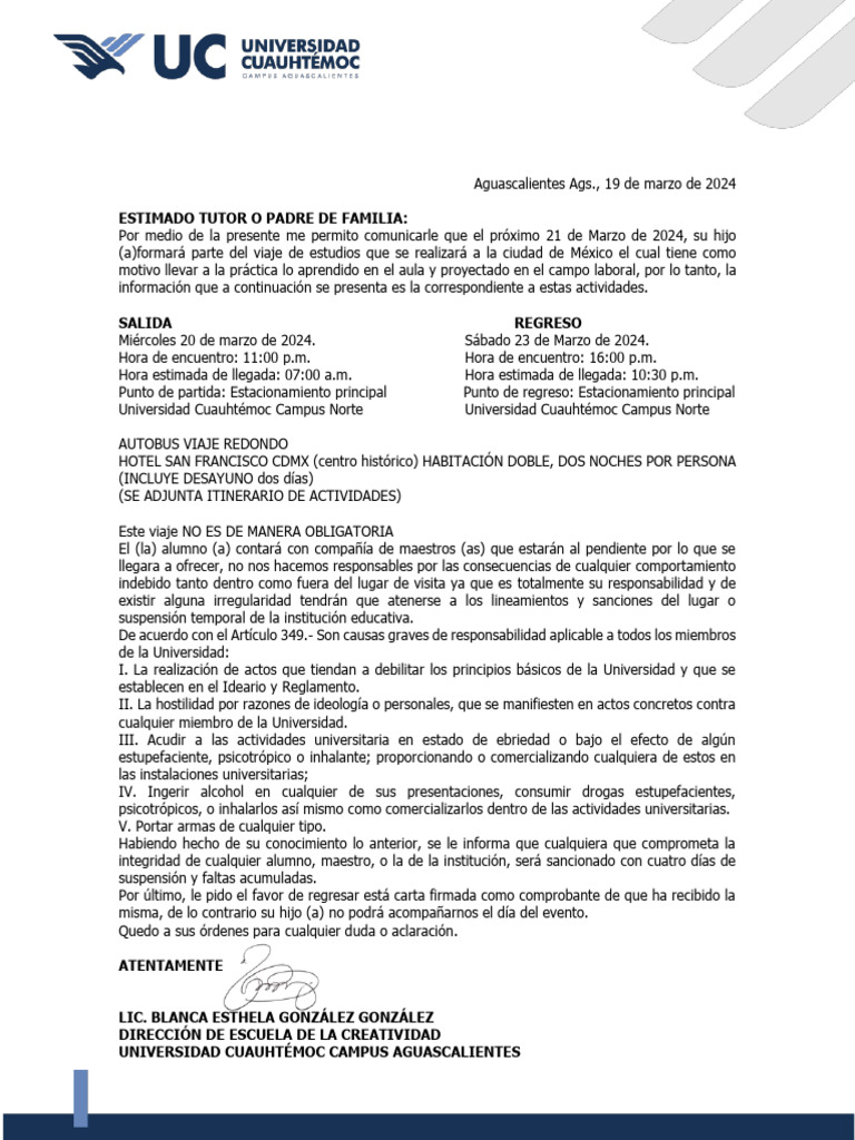 Permiso Viaje CDMX | PDF