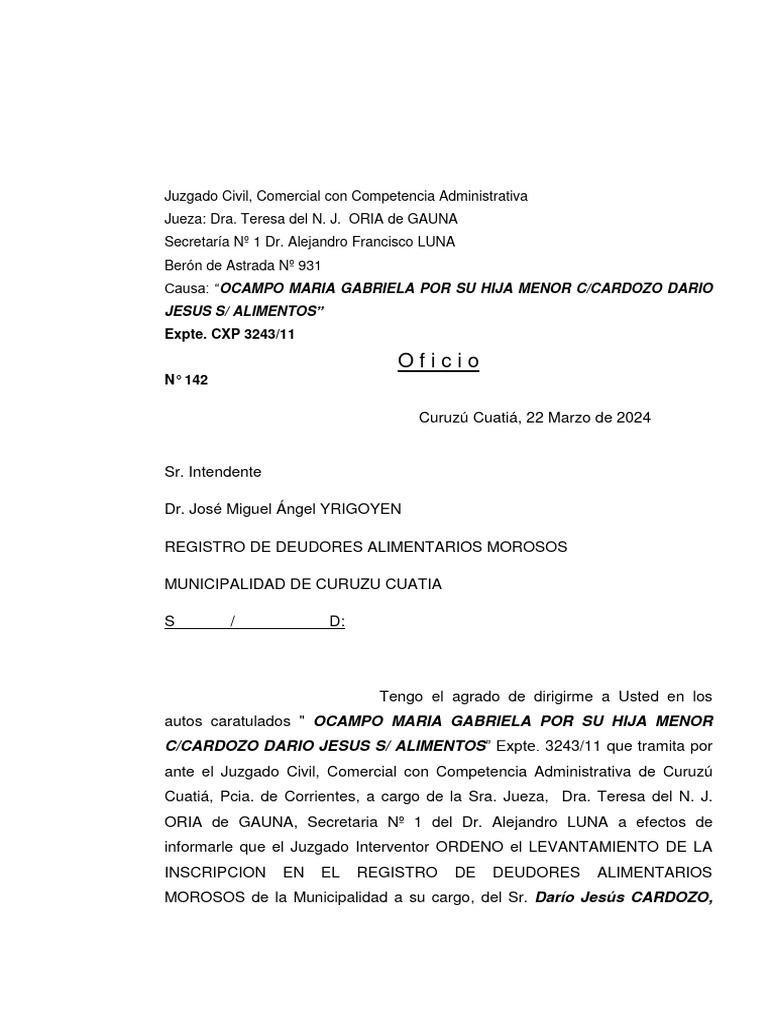 CXP 3243 REGISTRO MOROSOS | PDF