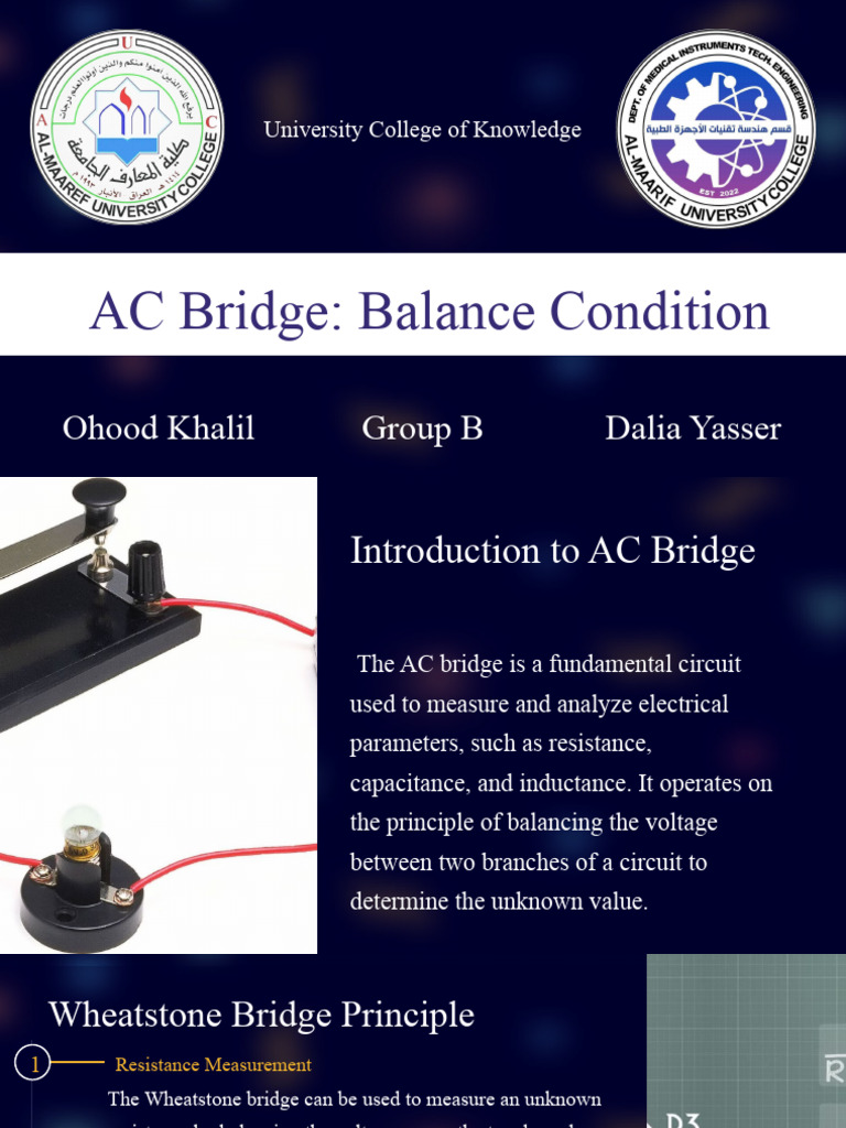 AC Bridge Balance Condition Explained | PDF | Electrical Impedance ...