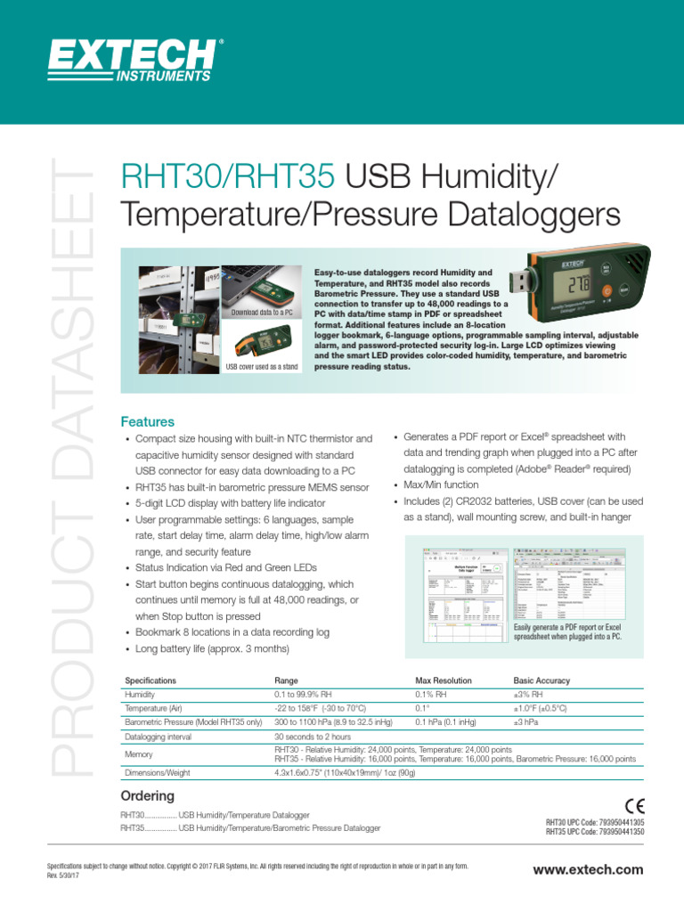 RHT30 RHT35 DS-en | PDF | Microsoft Excel | Personal Computers