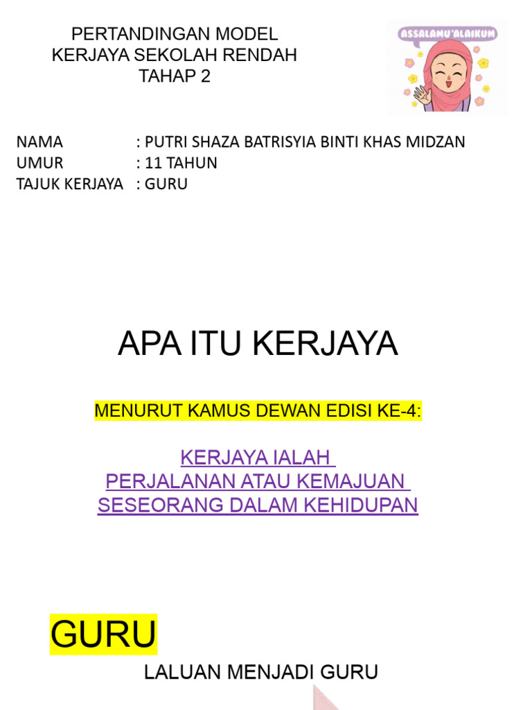 PERTANDINGAN MODEL KERJAYA TAHAP2 | PDF
