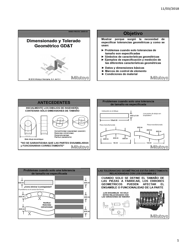 Tolerancias Geométricas y Dimensionales | PDF | Tolerancia de ingeniería | Perpendicular