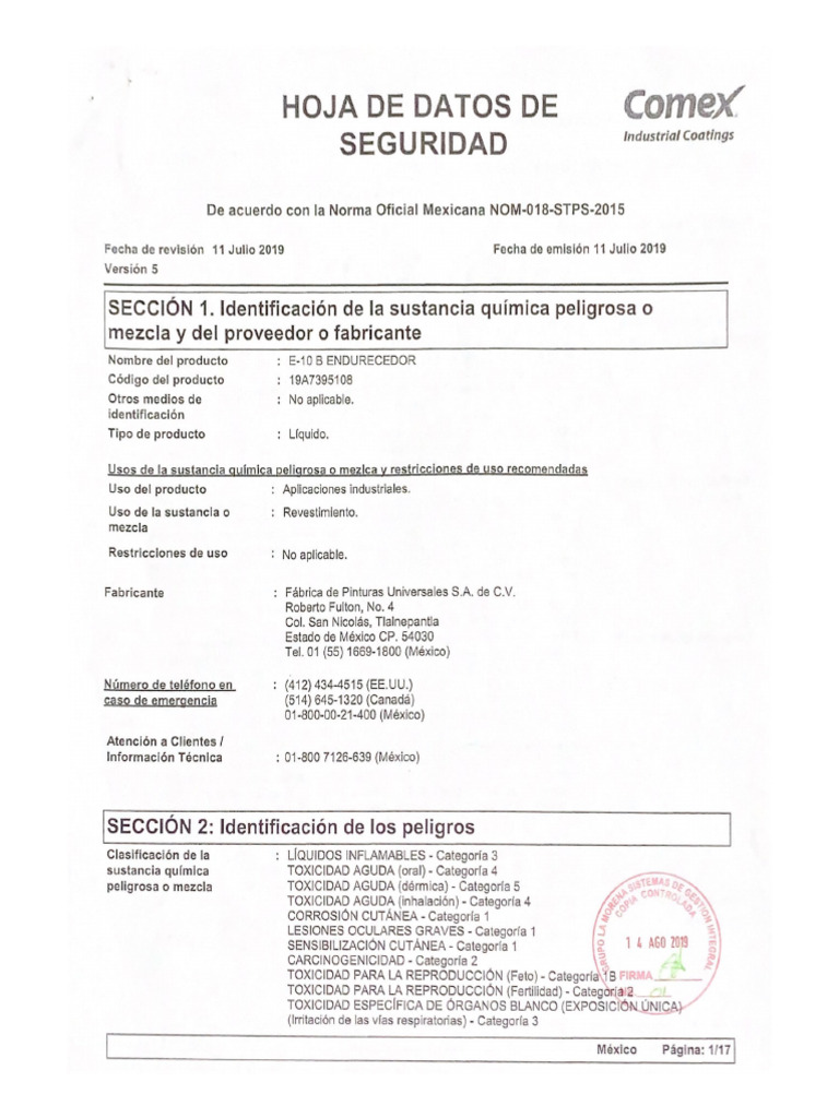 E-10 B Endurecedor | PDF