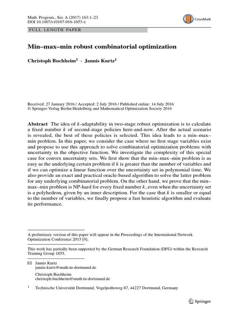 Robustness | Download Free PDF | Mathematical Optimization | Linear Programming