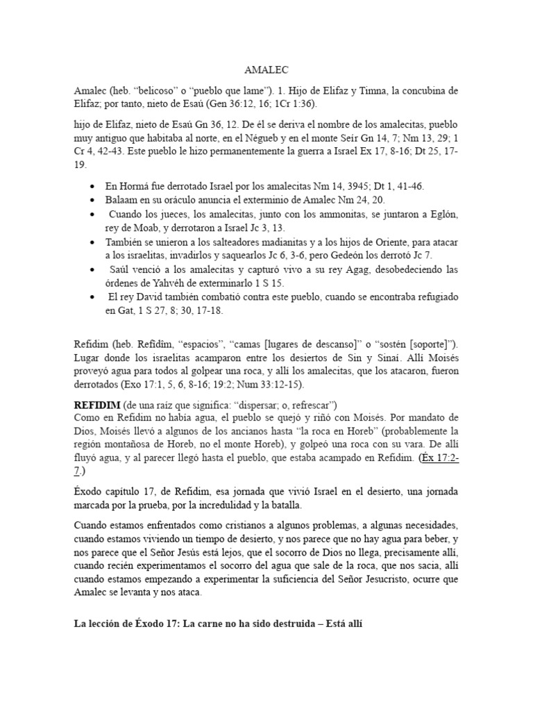 AMALEC | PDF | Libro del éxodo | Contenido bíblico