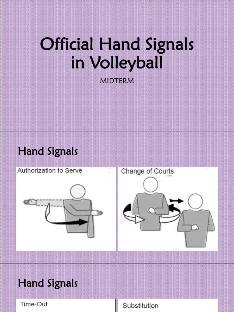 2-Hand Signals and Basic Skills | PDF | Volleyball | Indoor Sports