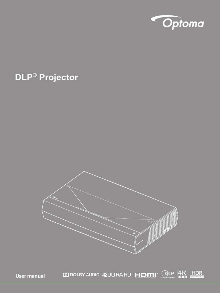 DLP Projector: User Manual | PDF | Menu (Computing) | Epilepsy