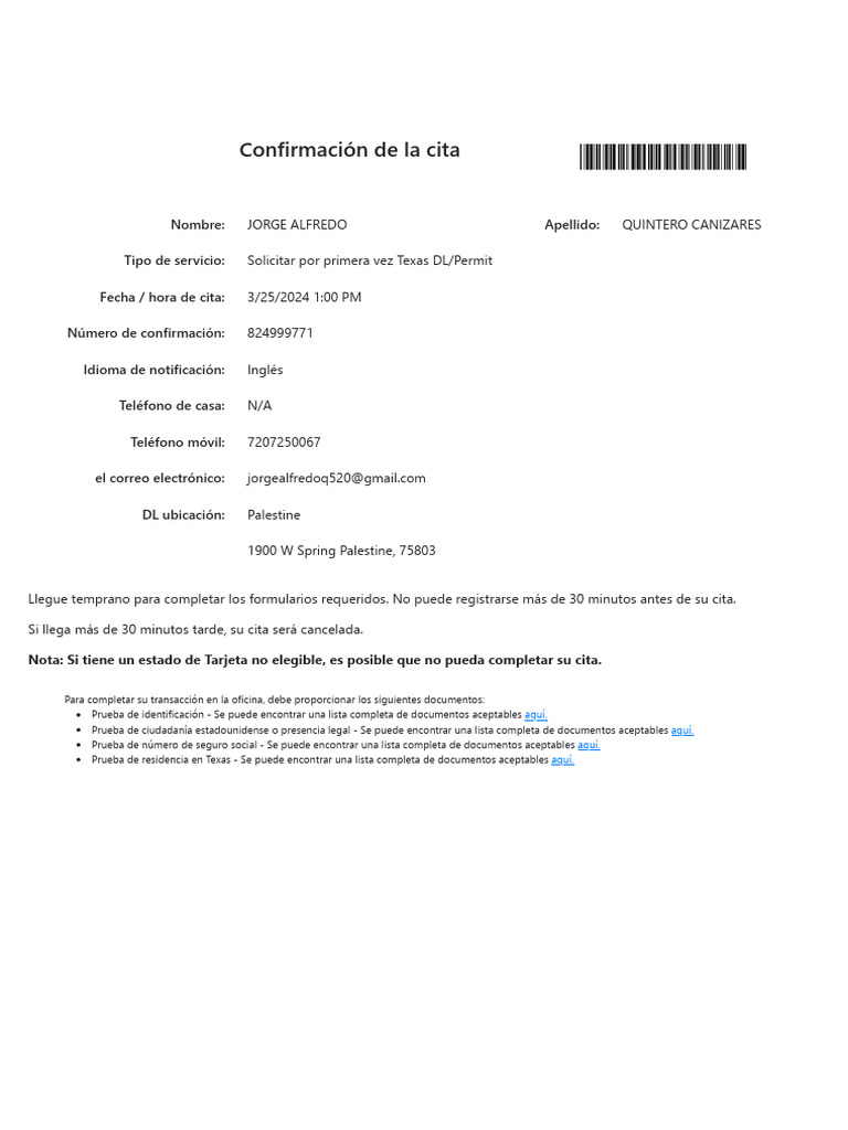 Texas DPS - Schedule Appointment | PDF